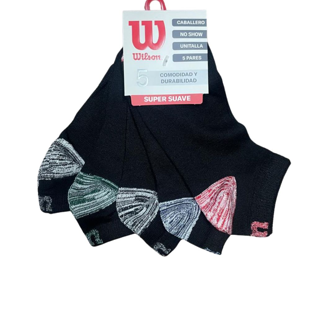 Calcetin Wilson Negro Pack de 5 | Padel Altamira