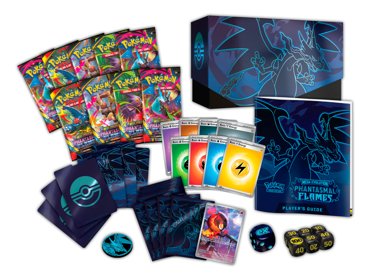 Pokémon TCG: Mega Evoluciones Phantasmal Flames - Elite Trainer Box (Inglés) | GorilaTCG ...
