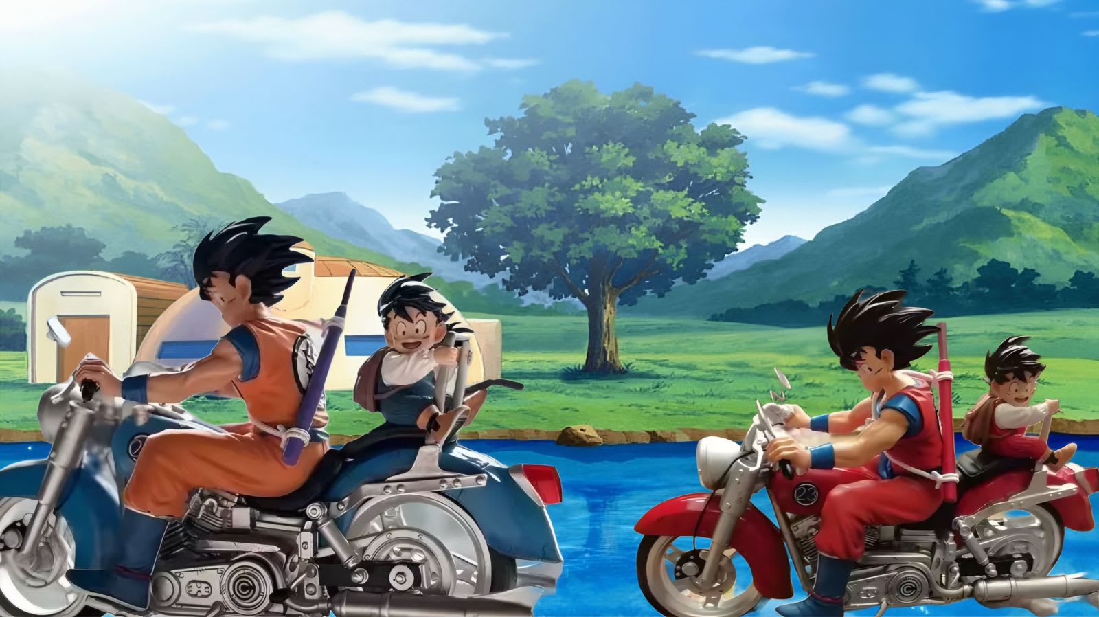Figura Coleccionable - Dragon Ball "Goku y Gohan Motocicleta" | Gorila ...
