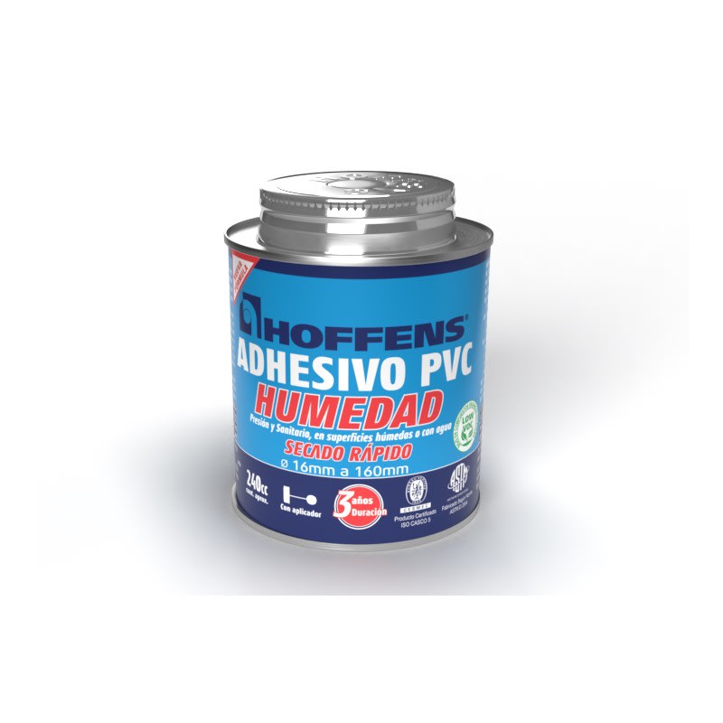 ADHESIVO PVC LATA SECADO RAPIDO 240 CC HOFFENS | Garden Proshop