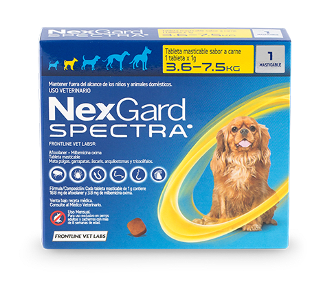NEXGARD SPECTRA 3,6-7,5 KG 1 COMP | Mascota Feliz