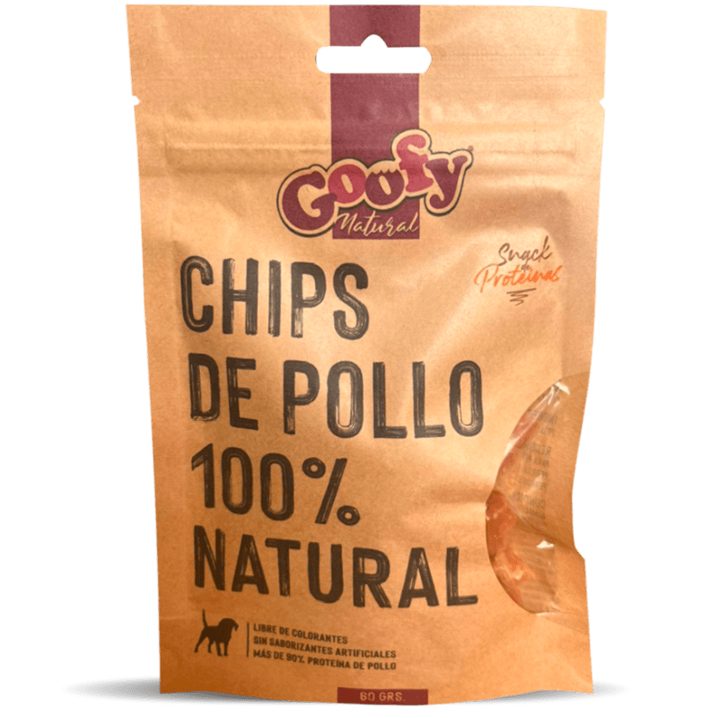 GOOFY CHIPS DE POLLO 60 GR | Mascota Feliz