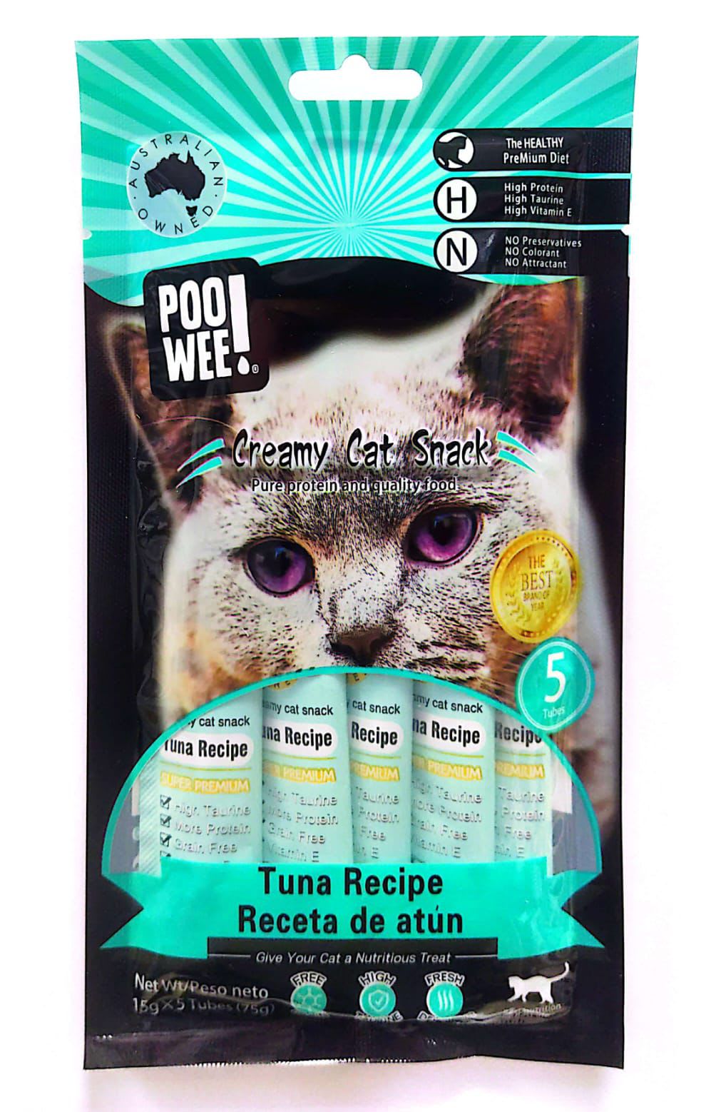 POO WEE CREAMY CAT ATUN 15 GR | Mascota Feliz