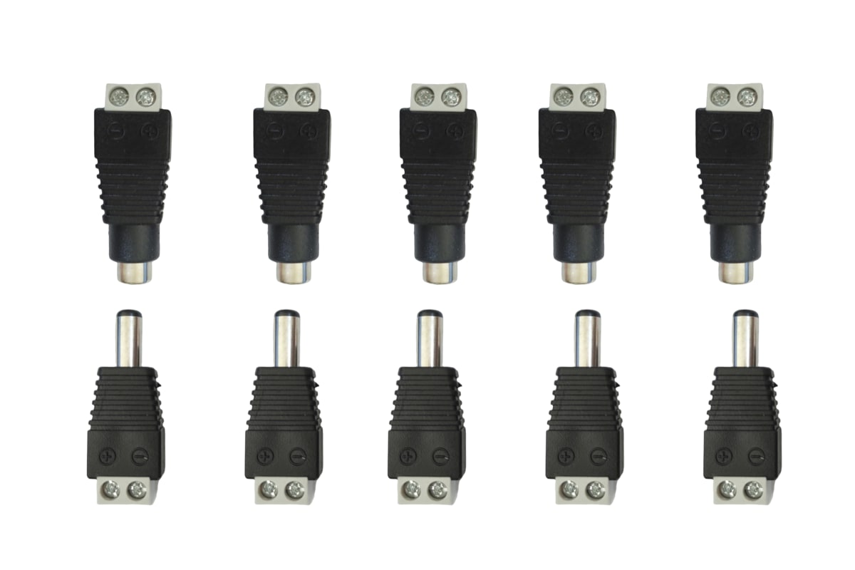KIT CONECTORES DC JACK 5 MACHOS + 5 HEMBRAS | DACAM SPA