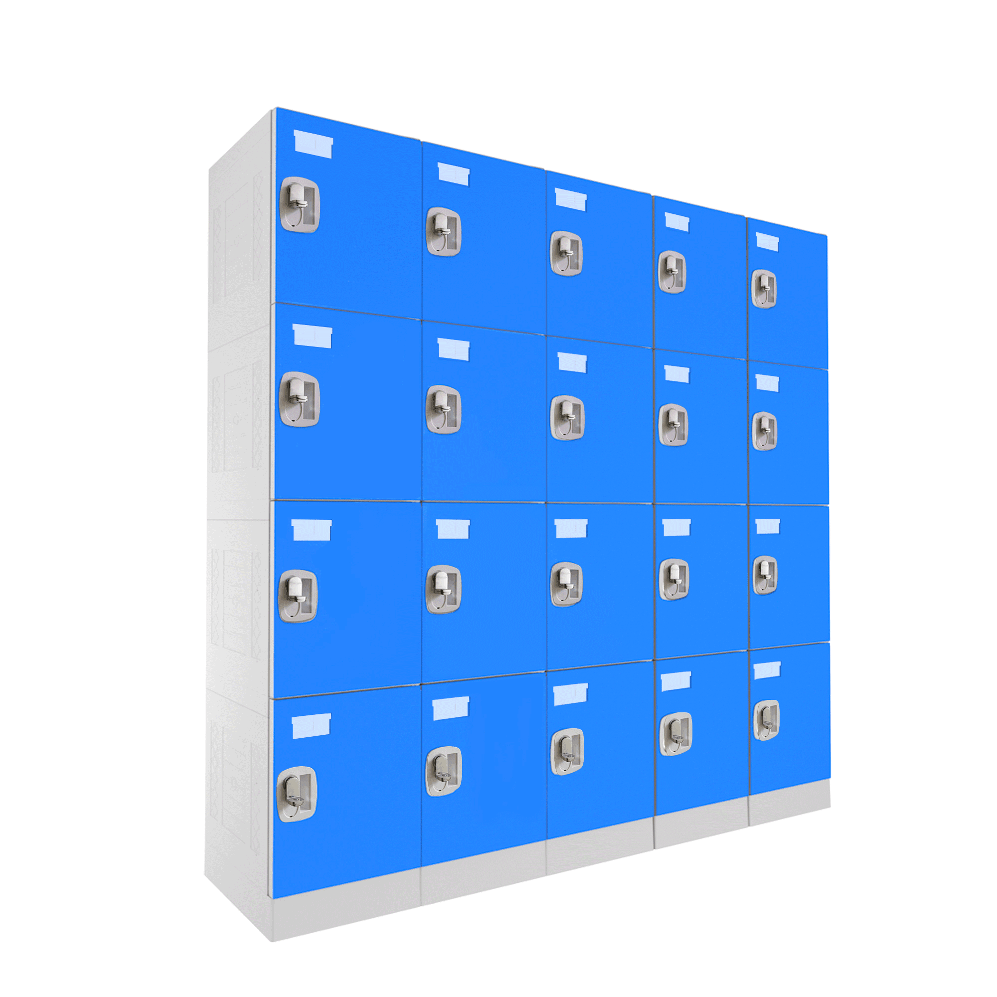 Lockers Plástico 5 cuerpo 20 puertas | PROLOCKERS - Seguridad en lo que ...