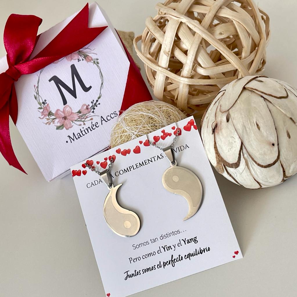 Regalos San Valentin collar Ying Yang/ set | Matinée Accesorios