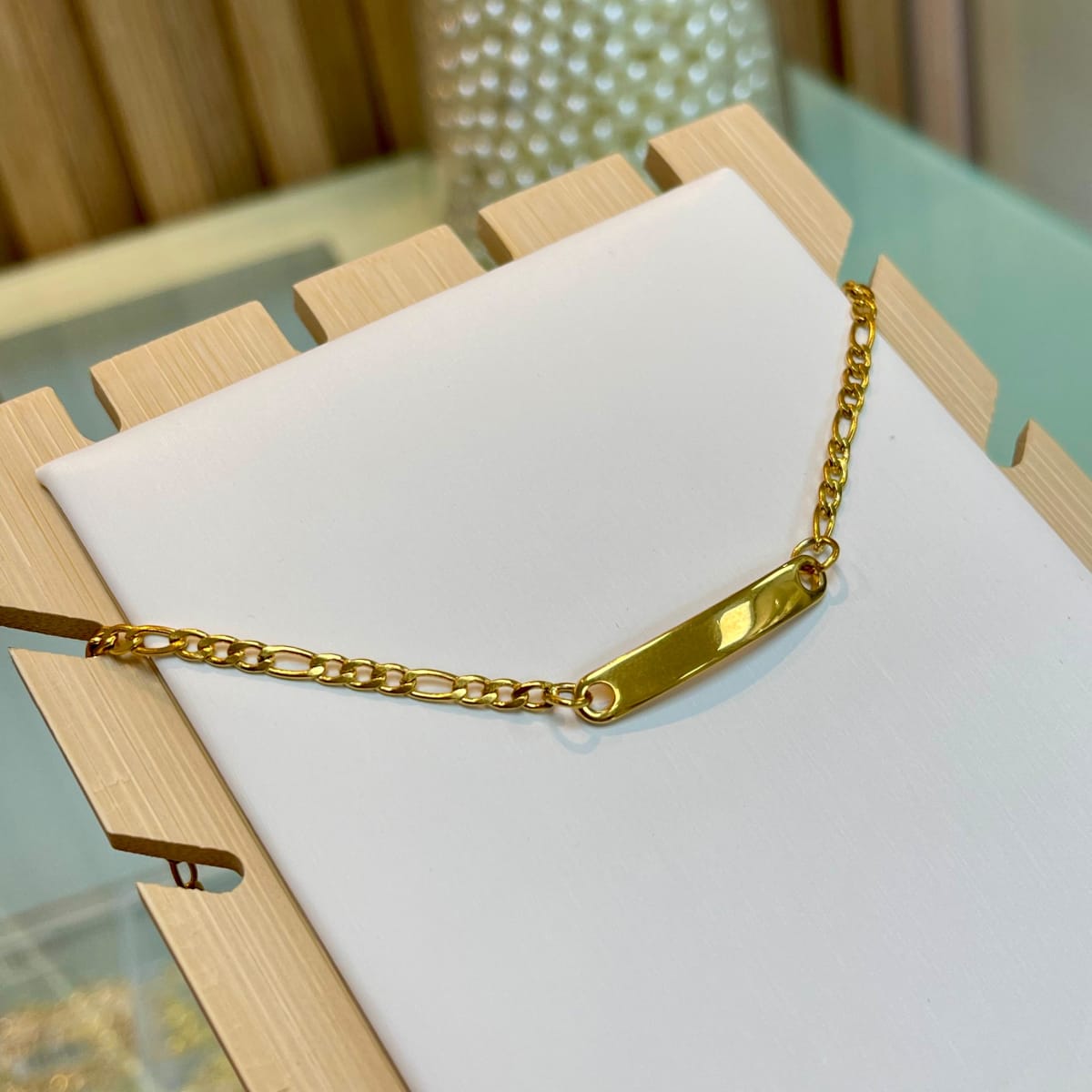 Pulsera tipo esclava con placa acero / unidad | Matinée Accesorios
