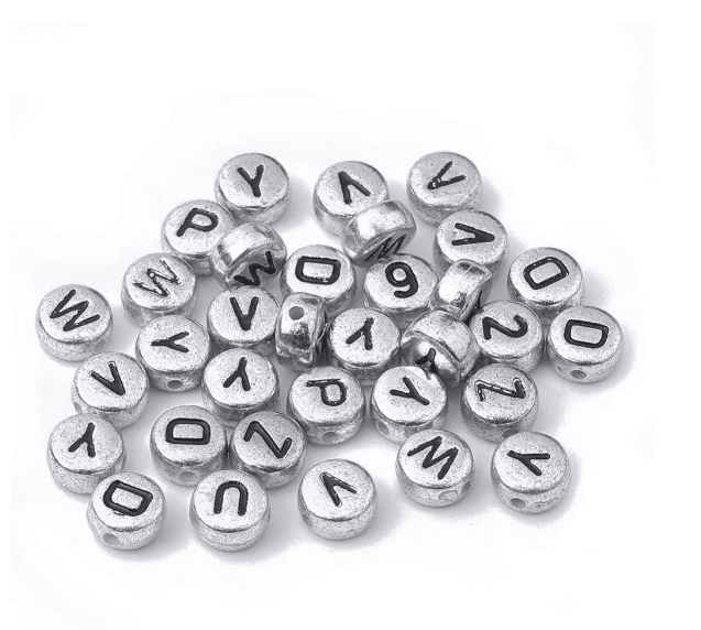 Letras plásticas redonda abecedario surtido / 100 grs | Matinée Accesorios