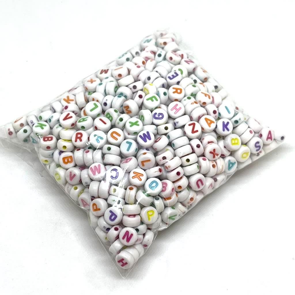 Letras plásticas redonda abecedario surtido / 100 grs | Matinée Accesorios