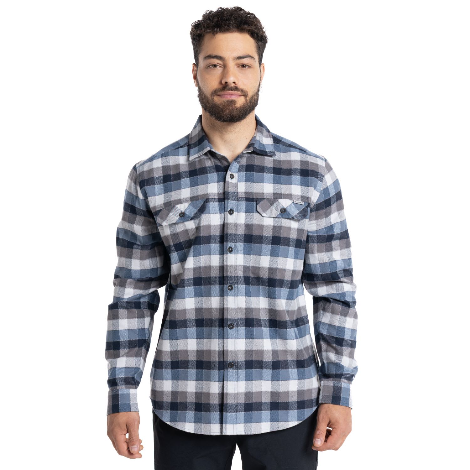 CAMISA DE FRANELA FITZ ROY PARA HOMBRE CELESTE I5170N572 | Fragata Stonner