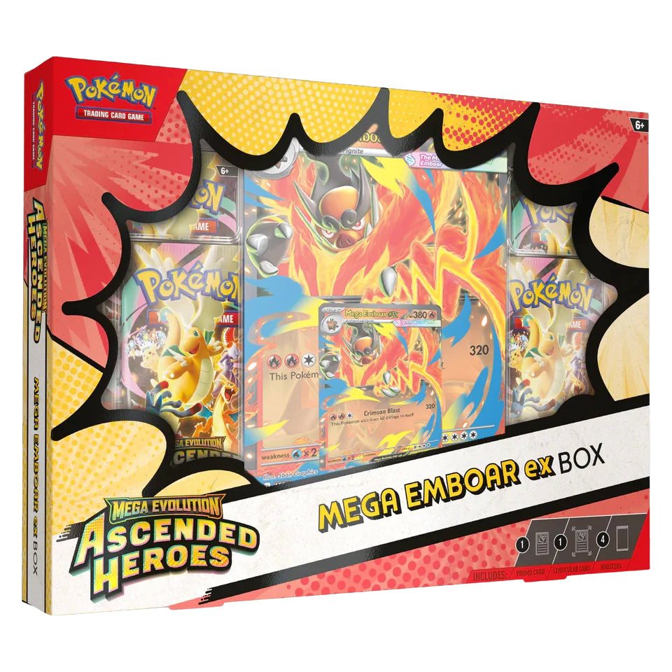 Pókemon Mega Evolution - Ascended Heroes Mega Emboar ex Box | Moii juegos