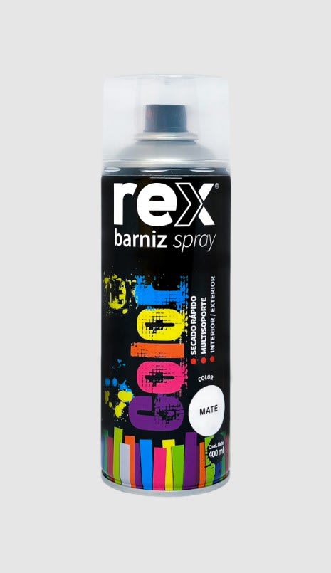 BARNIZ EN SPRAY 400ML MATE REX | Arquitectura Librería