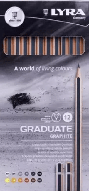 SET LÁPICES GRAFITOS GRADUATE 12 GRADUACIONES LYRA | Arquitectura Librería