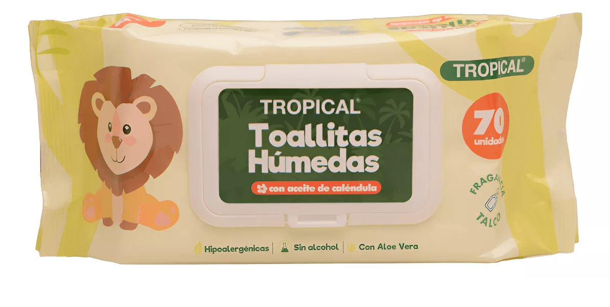 Toallas humedas tropical con tapa 70 unidades | Tuerca Martillo