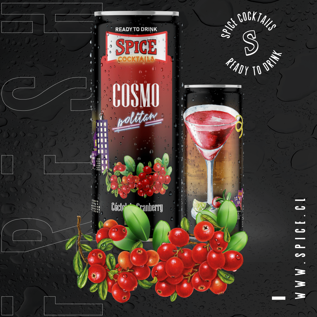 Cóctel Spice Cosmopolitan 12.5° lata de 310 cc | Licores Villafraz