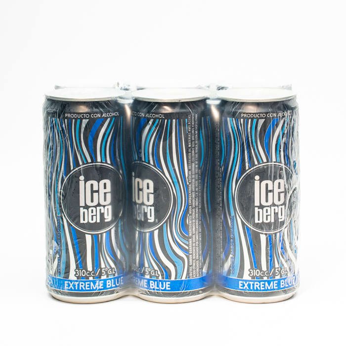 Pack Cóctel Iceberg Extreme Blue 5° Lata 310 Cc x 6 | Licores Villafraz