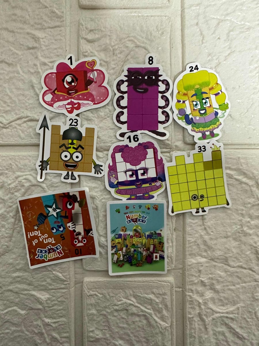 Pack 50 Stickers Numberblocks Niños Diversion | DYSHOPNOW