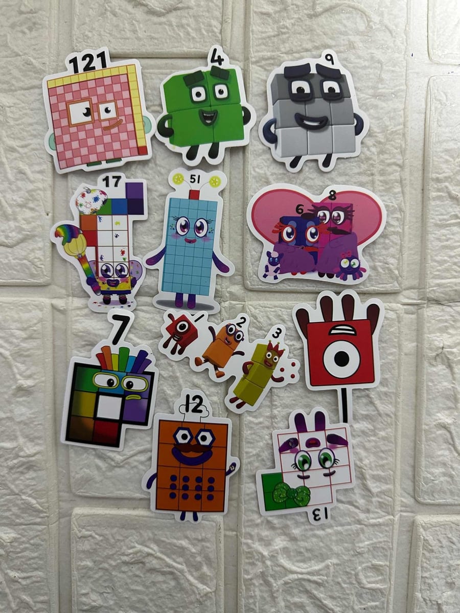 Pack 50 Stickers Numberblocks Niños Diversion | DYSHOPNOW
