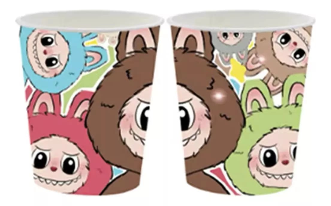 Pack Vasos Descartables Diseño Labubu Cumpleaños | DYSHOPNOW