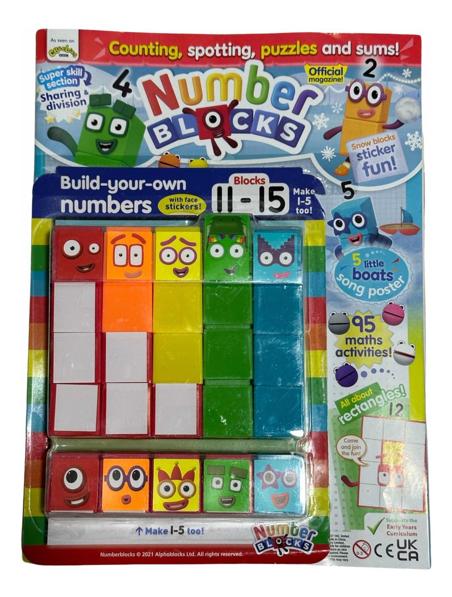 Bloques Number Block 11 Y 2 Al 5 Oficial Uk + Revista | DYSHOPNOW