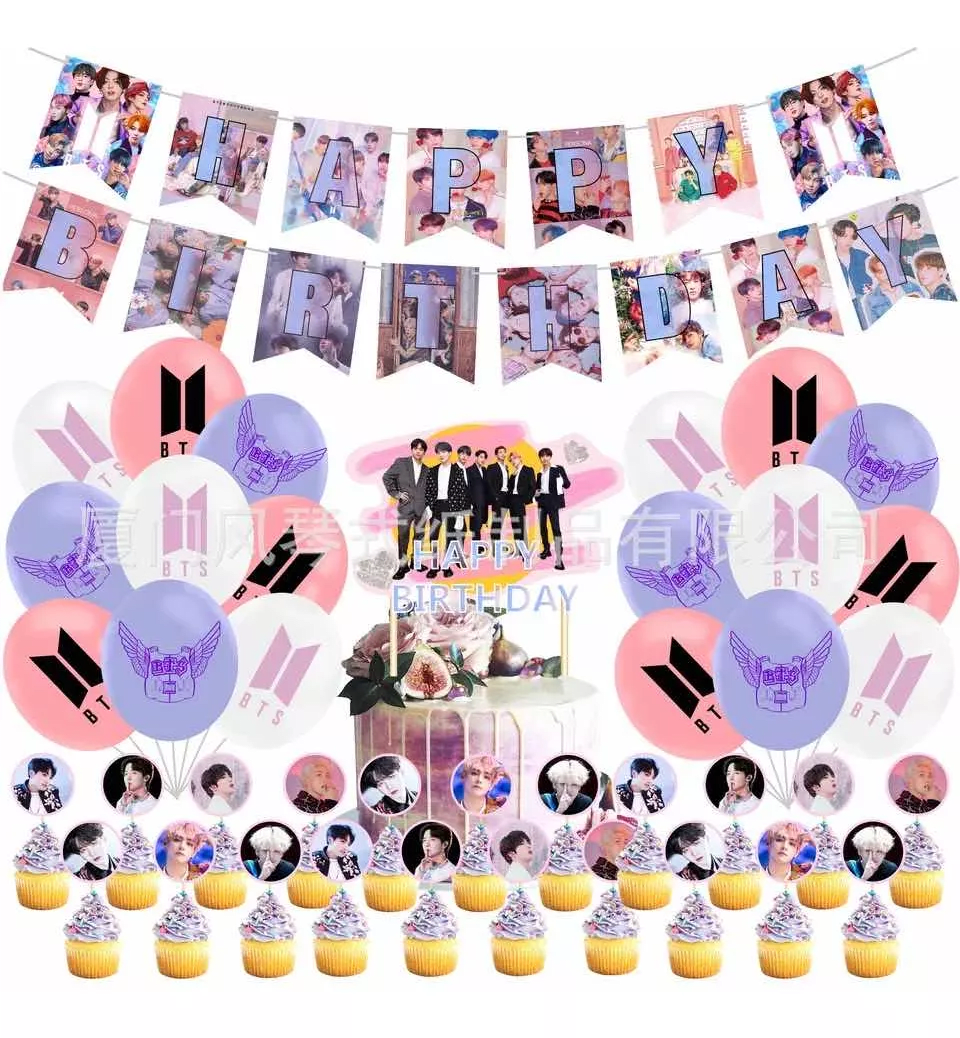 Kit Globos Cumpleaños K-pop Bts Decoración. | DYSHOPNOW