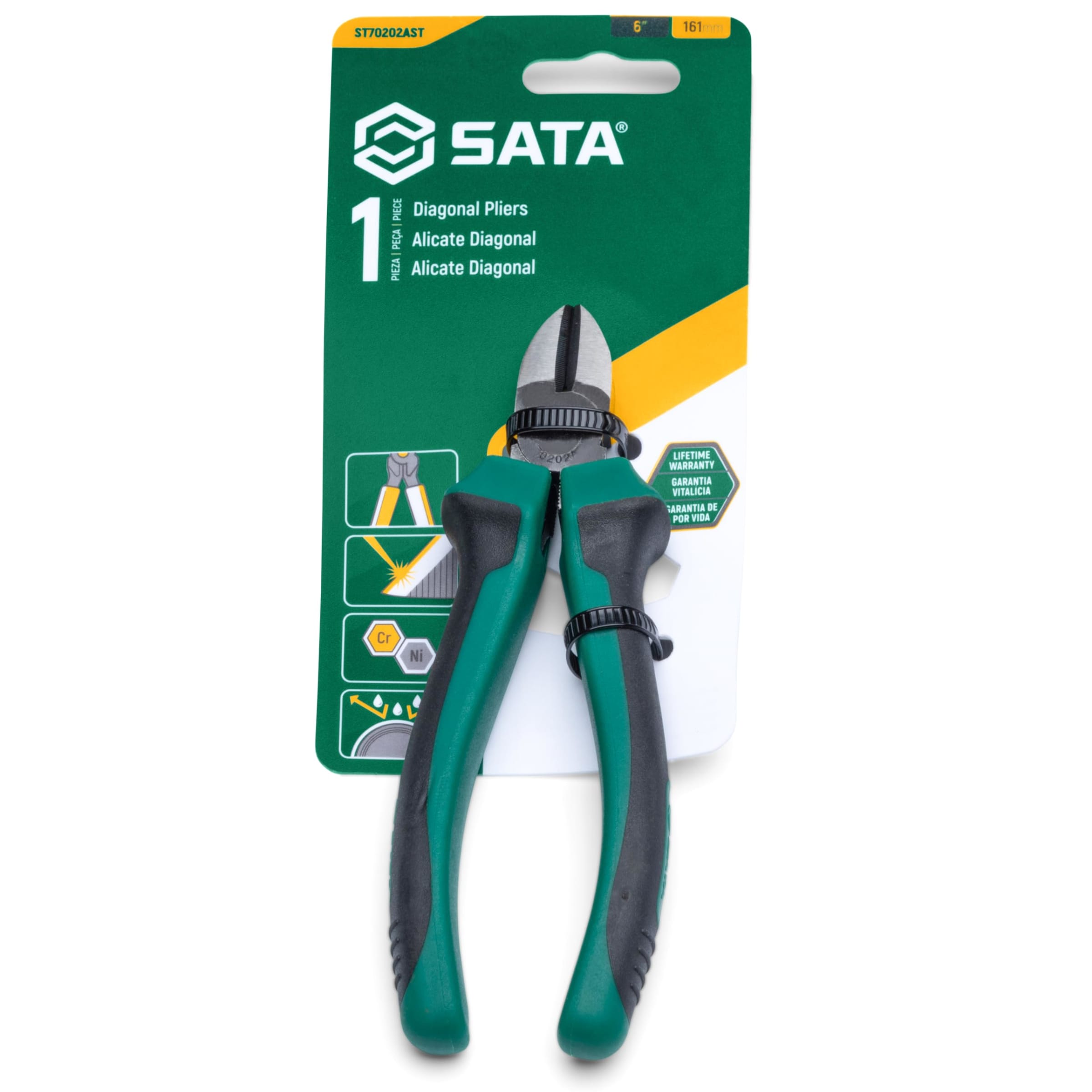 ALICATE DE CORTE DIAGONAL 6" ERGONOMICA SATA ST70202AST | iTools Store