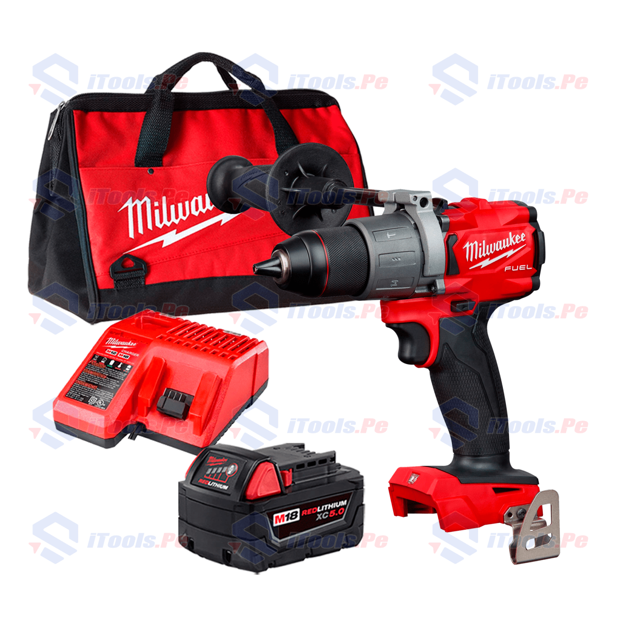 KIT TALADRO PERCUTOR 1/2" M18 FUEL + BATERÍA 5AH M18 + CARGADOR ...