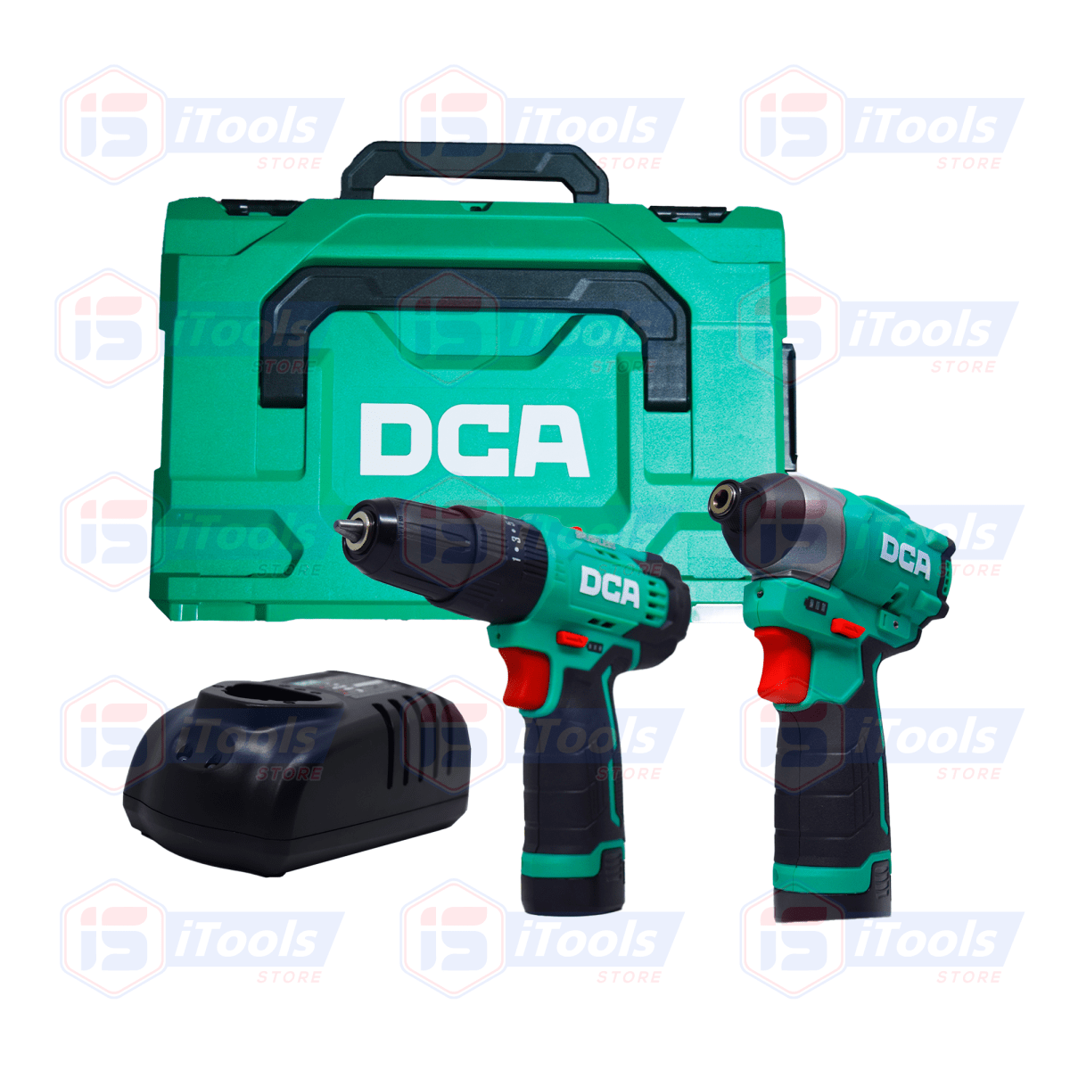 KIT TALADRO PERCUTOR + ATORNILLADOR DE IMPACTO 12V DCA / ADKIT25-EK ...