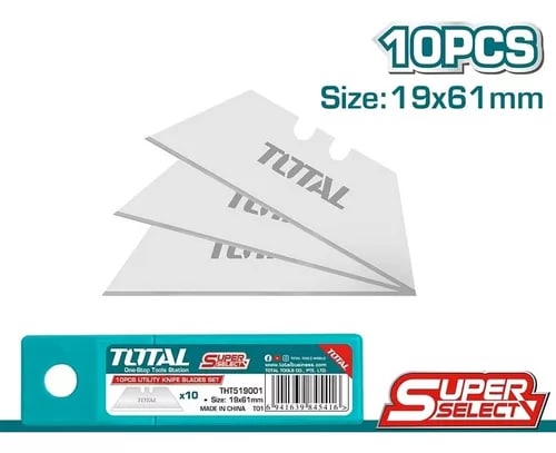 HOJA CUCHILLA TOTAL THT519001 SET 10 PIEZAS 61X19MM | iTools.Pe