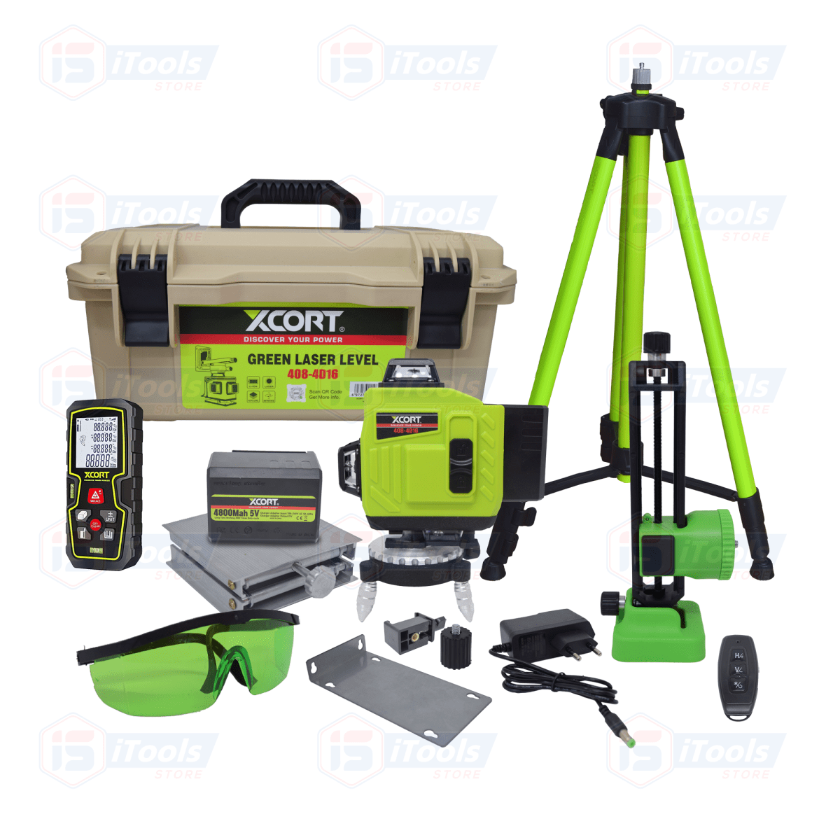 Nivel Láser Verde 4D de 16 Líneas Autonivelante XCORT 408-4D16 | iTools Store