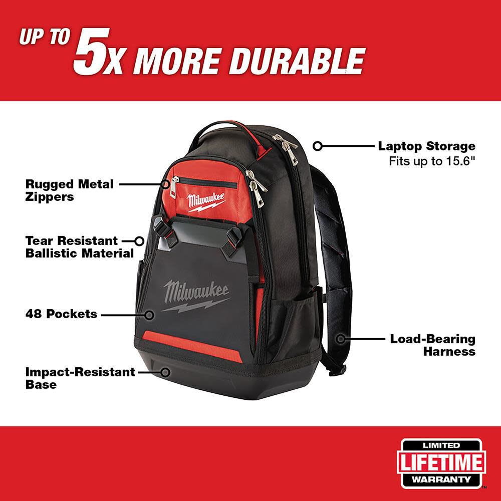 MOCHILA PORTA HERRAMIENTAS Y LAPTOP PARA TRABAJO RUDO MILWAUKEE 48-22 ...