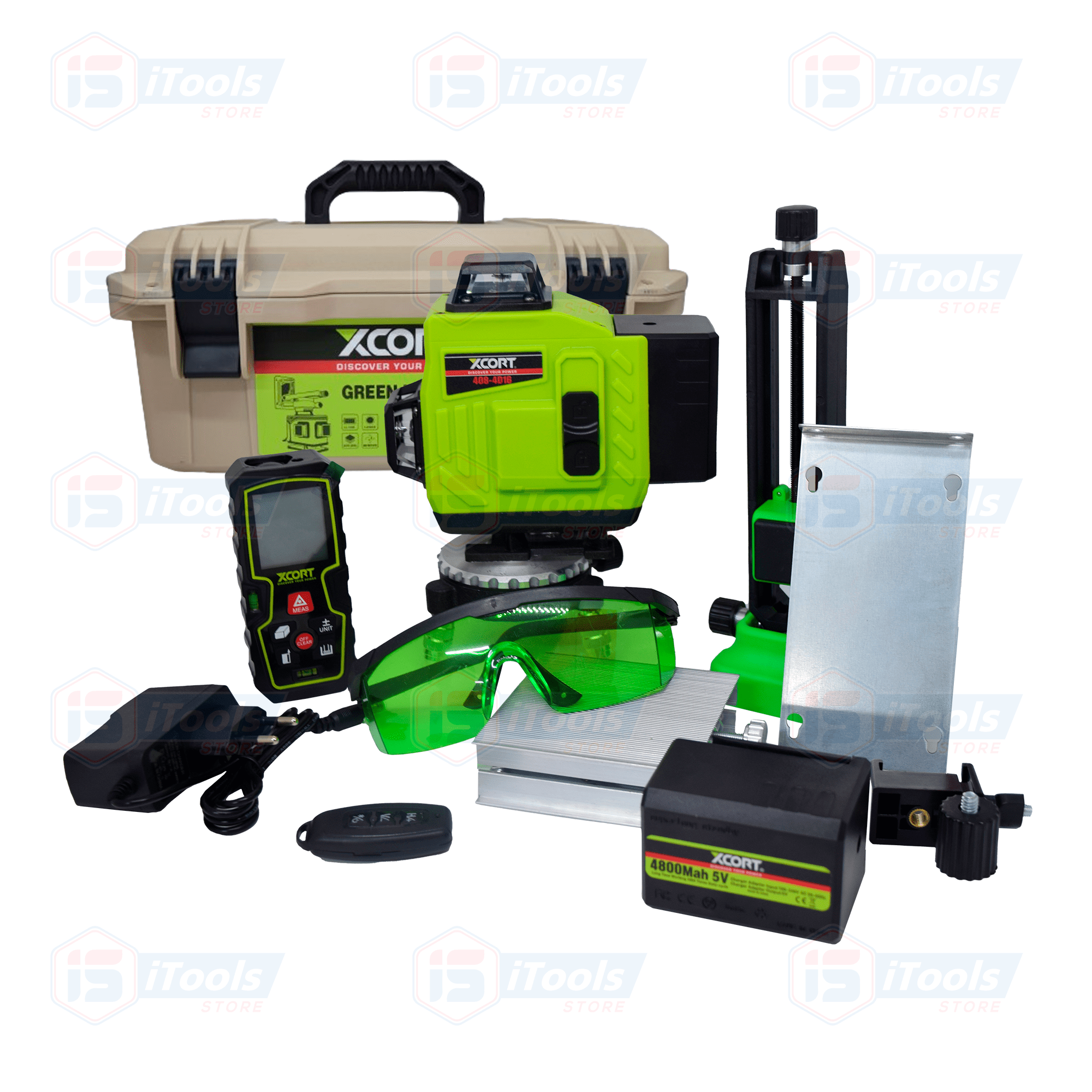 Nivel Láser Verde 4D de 16 Líneas Autonivelante XCORT 408-4D16 | iTools Store