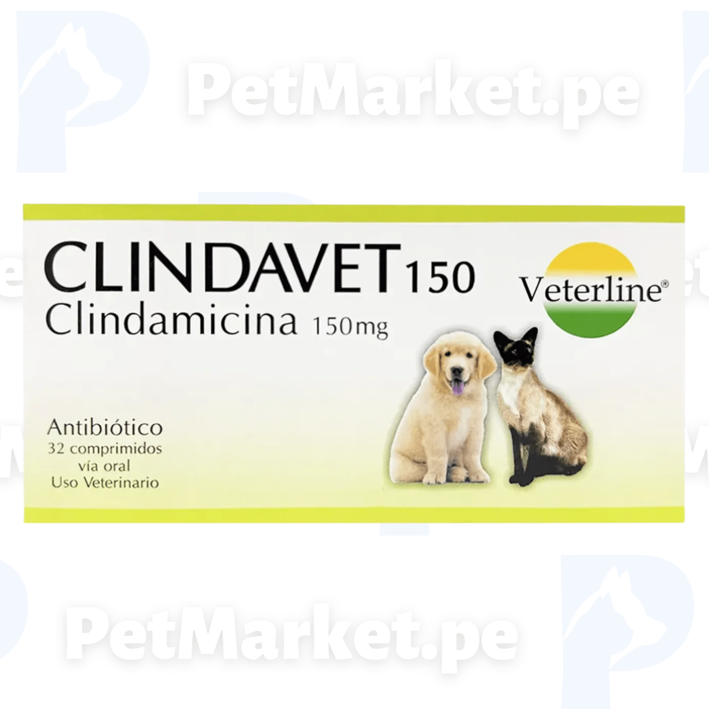 Clindavet Antibiótico 150mg X 32 comprimidos | PetMarket | Petmarket.pe