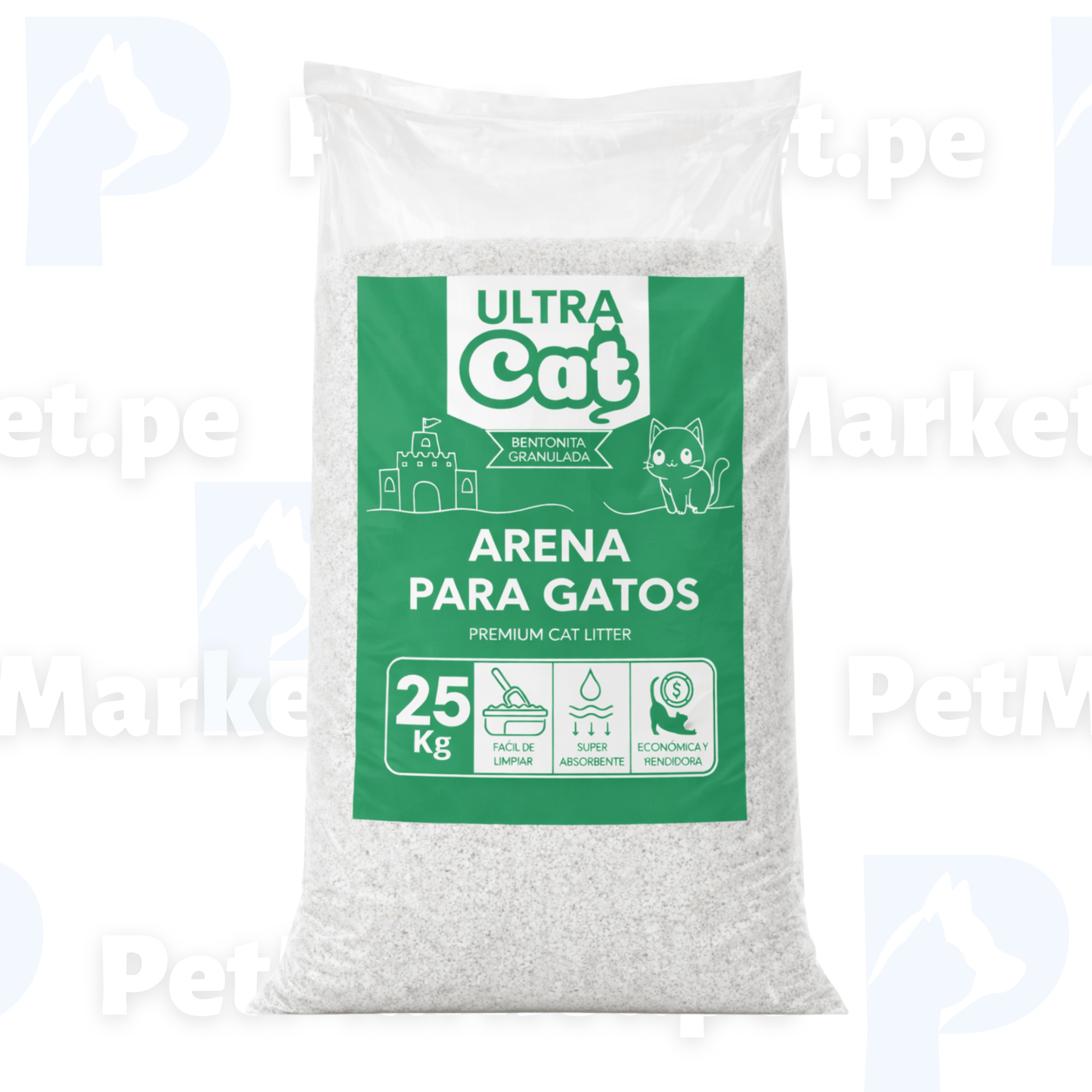 Ultra Cat Arena Granulada Fina 25kg | PetMarket | Petmarket.pe