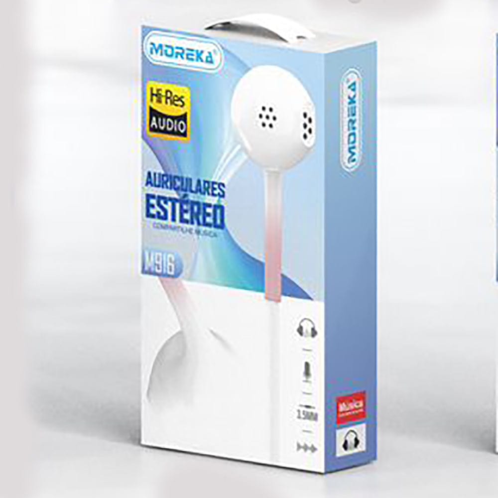 Audifonos Moreka M-916, Alámbricos, Manos Libres, 3.5mm | MOREKA SHOP