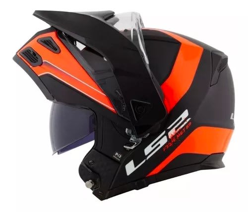 CASCO LS2 FF324 METRO EVO RAPID MATTE BLACK ORANGE | Full Ruedas Chile