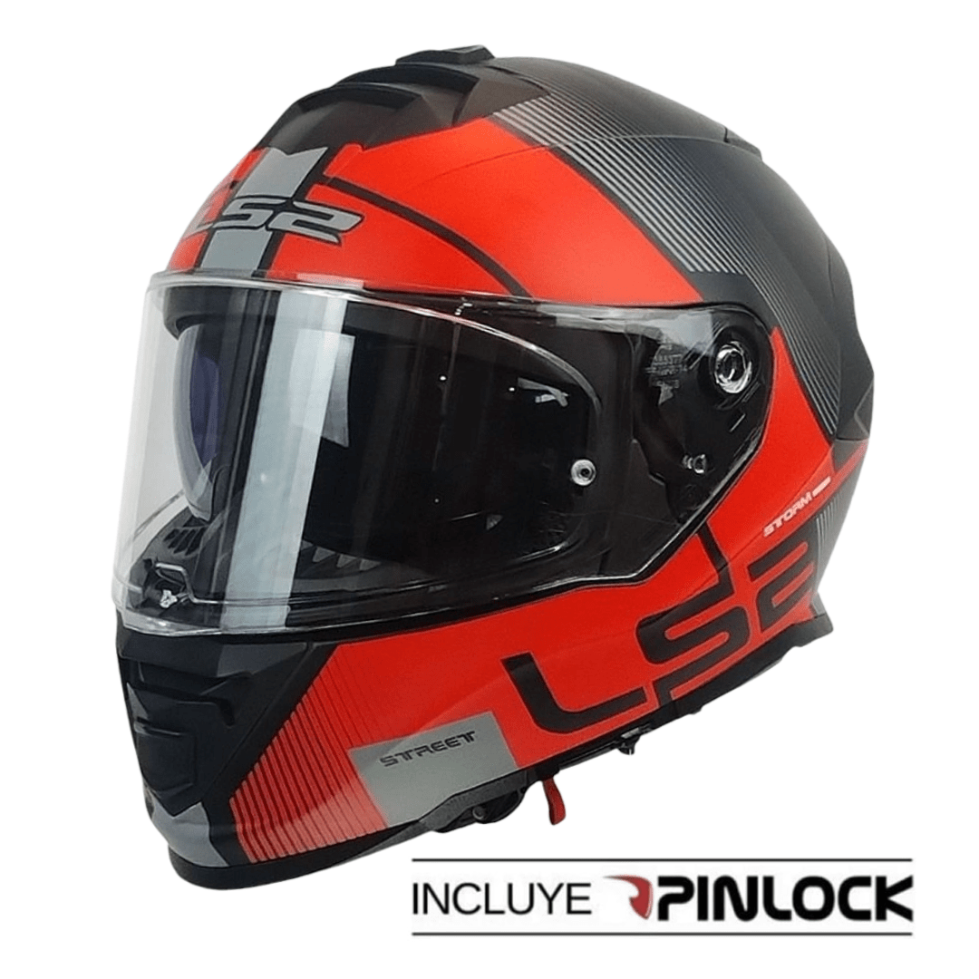 CASCO LS2 FF800 STORM II EPIC RED GRAY MATTE | Full Ruedas Chile
