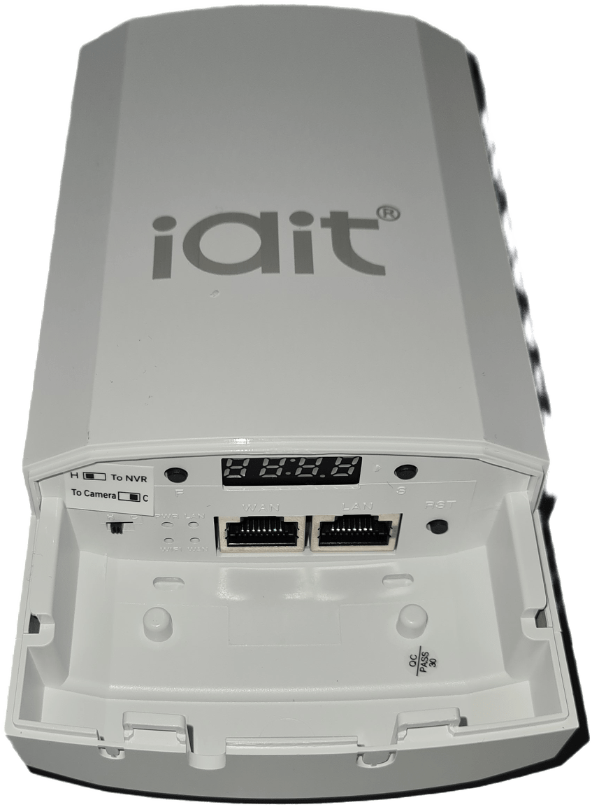 1.5KM KIT ANTENA Par POE 24V/(NO SW POR)100Mbps 5~10CAMARAS 2.4Ghz 300Mbps IAI TECH | IAI TECH VDM