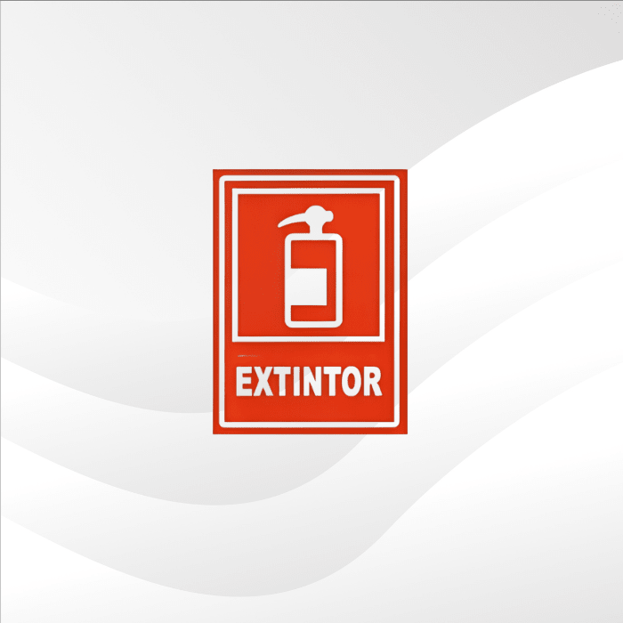 SEÑALETICA EXTINTOR ACRILICA | Equipos Contra Incendio y EPP Industrial