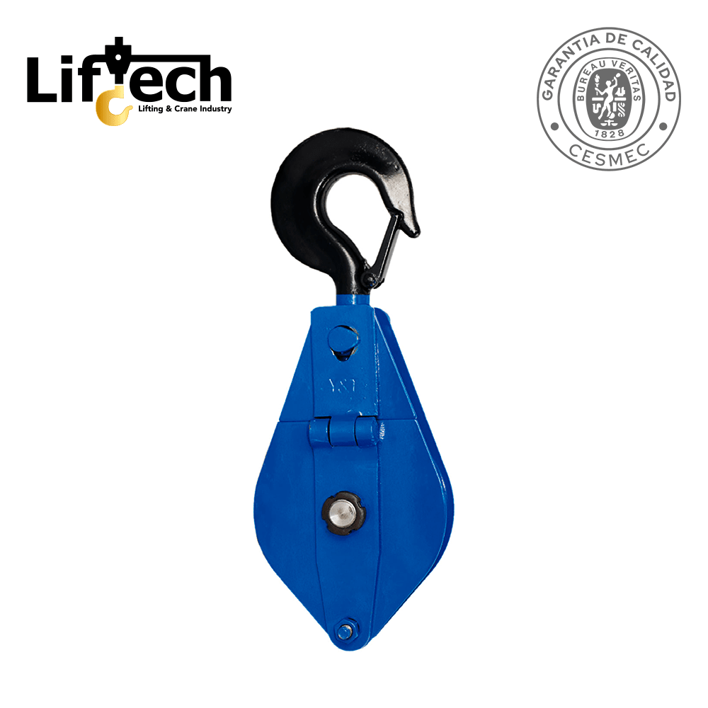 PASTECA/POLEA SIMPLE CON GANCHO HP1W (1 rueda) 2000Kg | Tecles & Winches