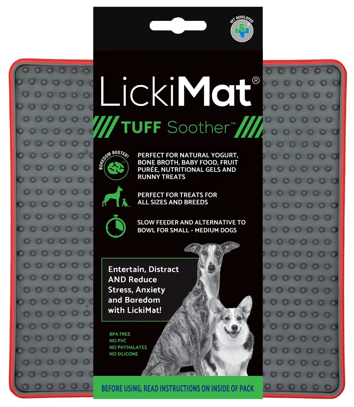 LICKI MAT TUFF SHOOTHER ROJO | Valpets