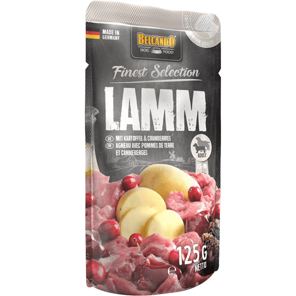 SACHET BELCANDO CORDERO CON PATATAS Y ARANDANOS 125GR | Valpets