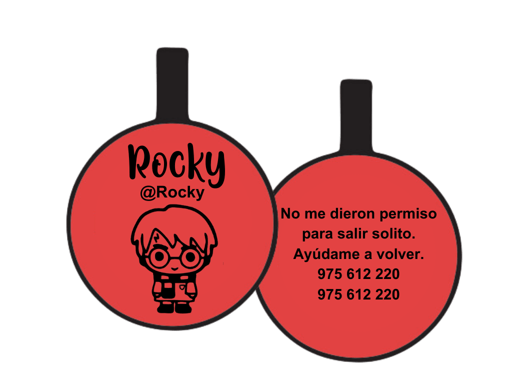 PLACA DE IDENTIFICACIÓN CIRCULO - HARRY POTTER | Doka Pet Store