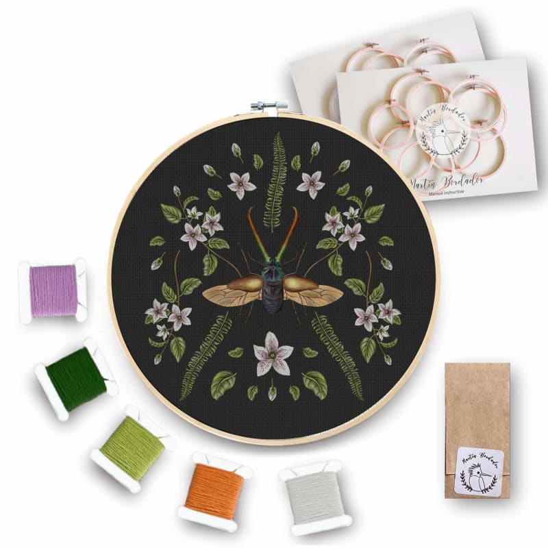 Mini Kits Insectos Chilenos | Martín Bordador | Kits y Lienzos para bordar