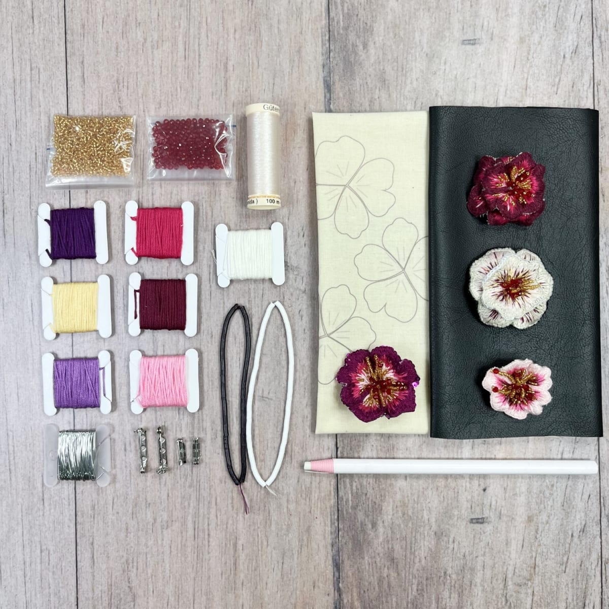 Kit Stumpwork Flores mas clase online | Martín Bordador | Kits y ...