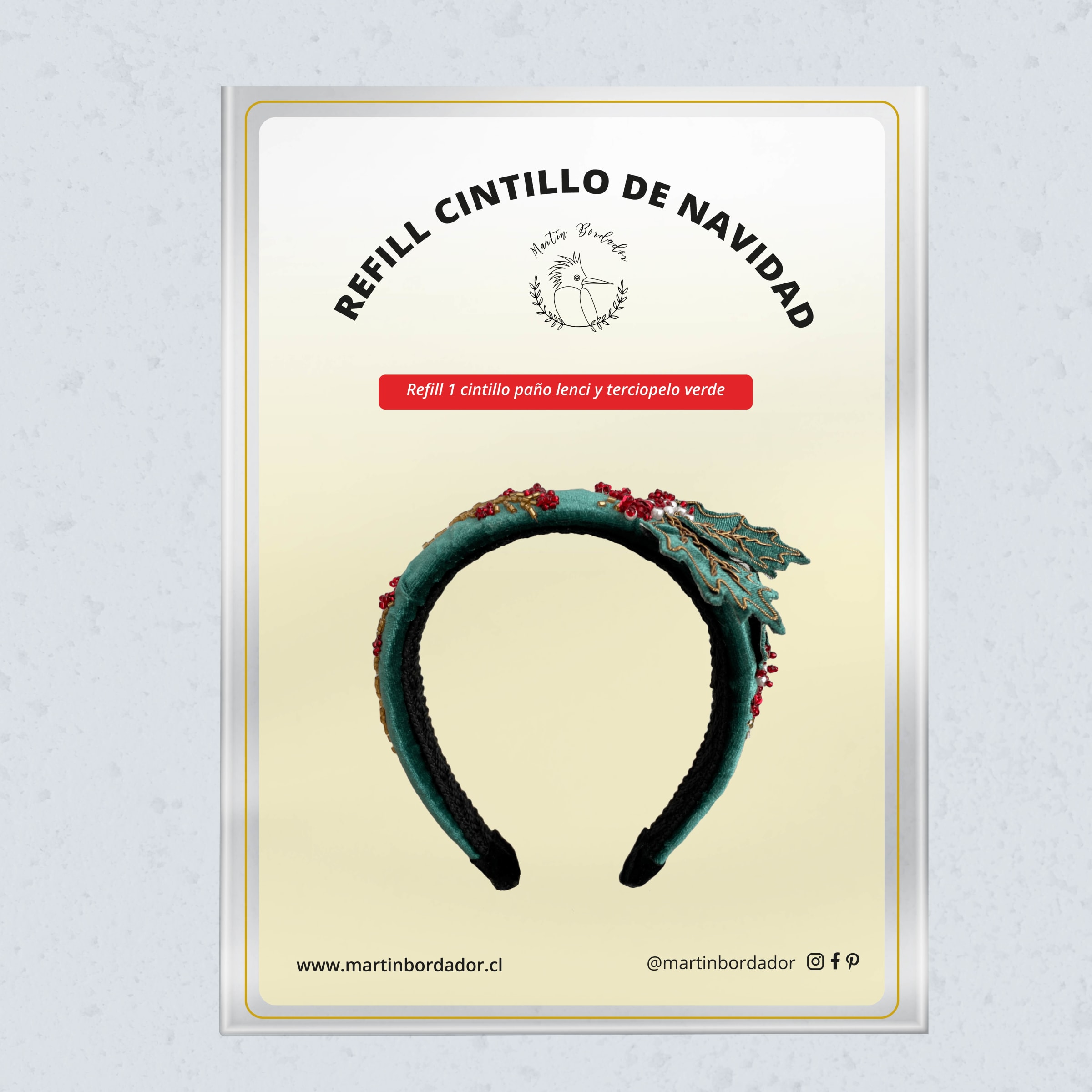 Refill Navidad Cintillo | Martín Bordador | Kits y Lienzos para bordar