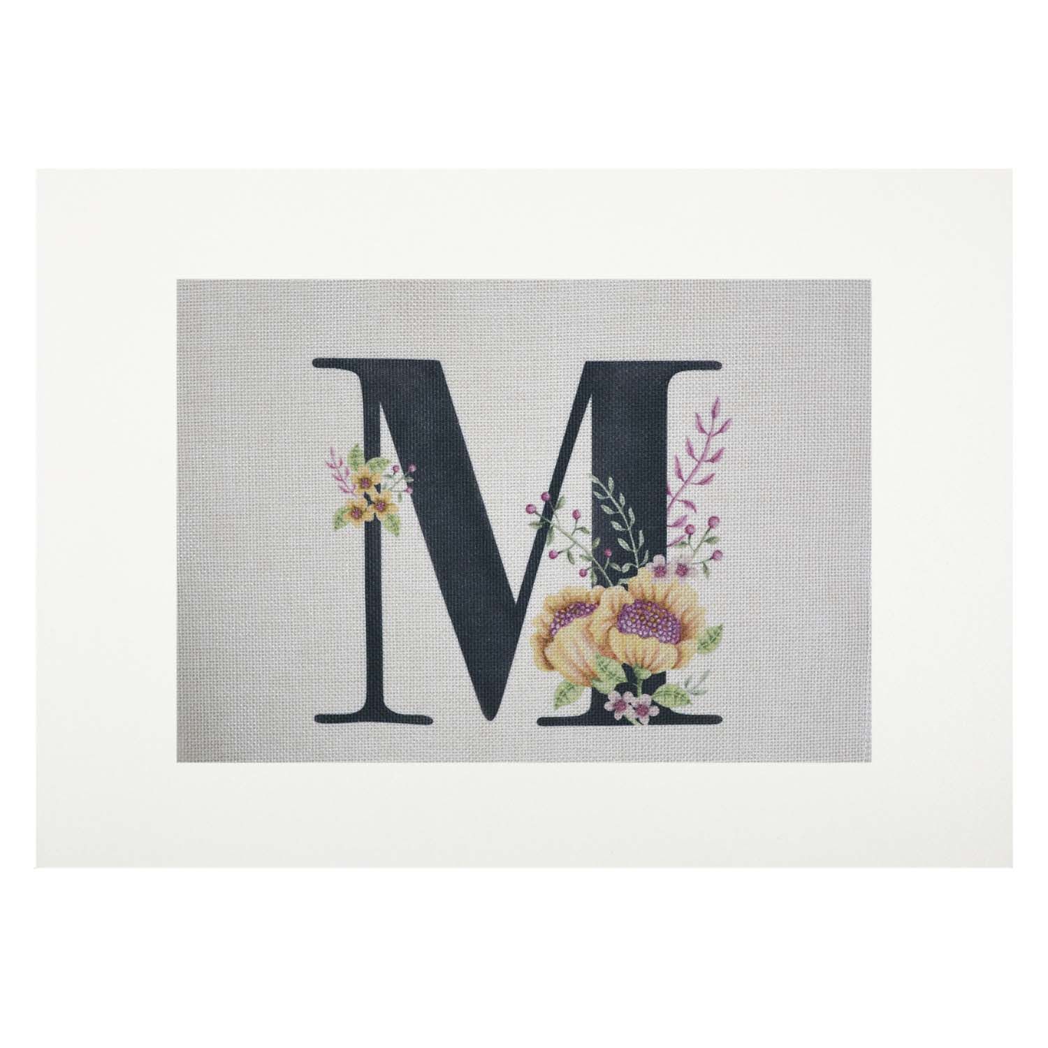 Lienzo para bordar Letra M | Martín Bordador