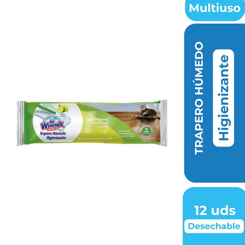 Trapero Húmedo Higienizante Desechable con Ojal 40x60cm, 12 unidades ...