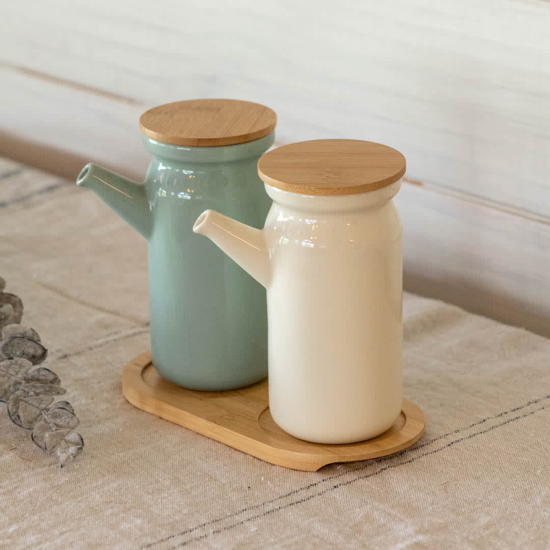 Alcuza Bicolor de cerámica | La Pajarera Deco