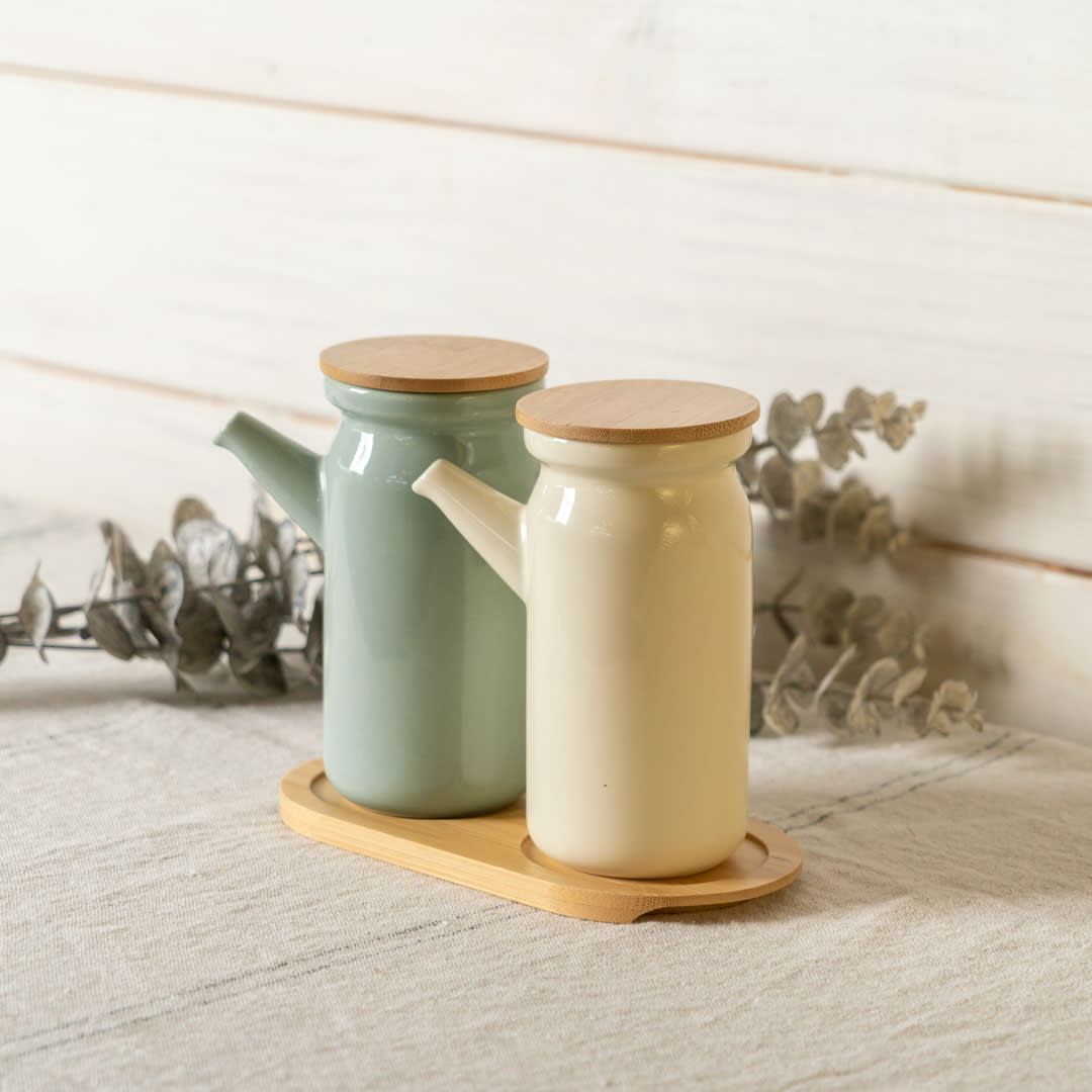 Alcuza Bicolor de cerámica | La Pajarera Deco